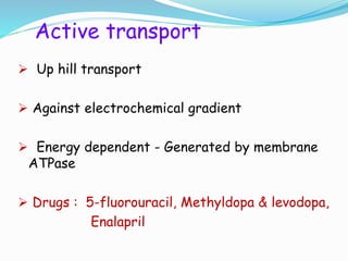 Membrane transporters and drug response | PPTX