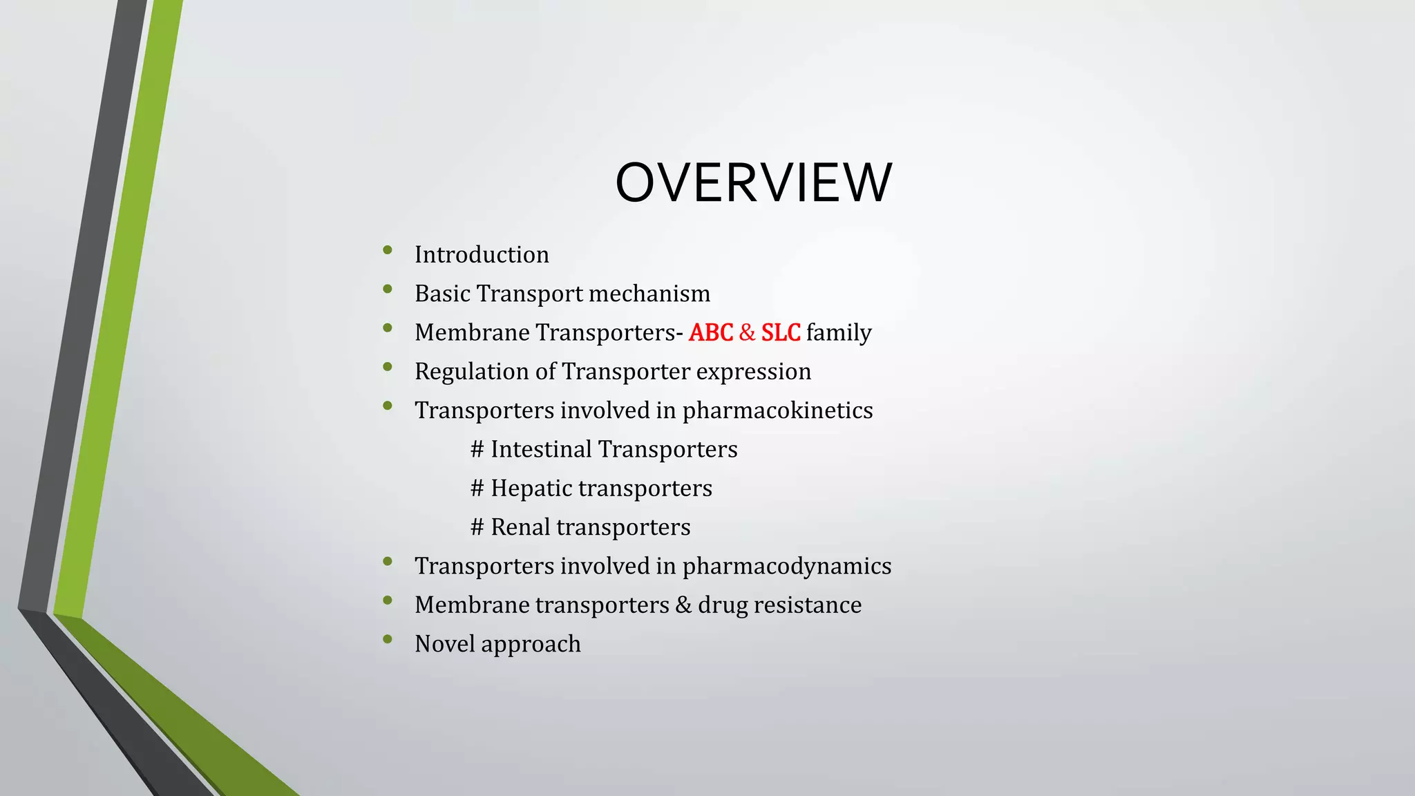 Membrane transporters and drug response | PPTX