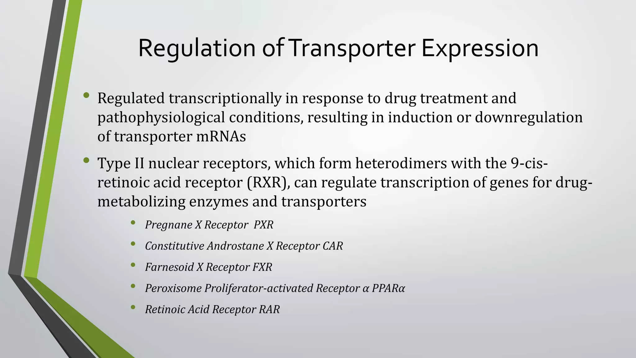 Membrane transporters and drug response | PPTX