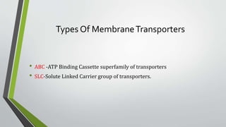 Membrane transporters and drug response | PPTX