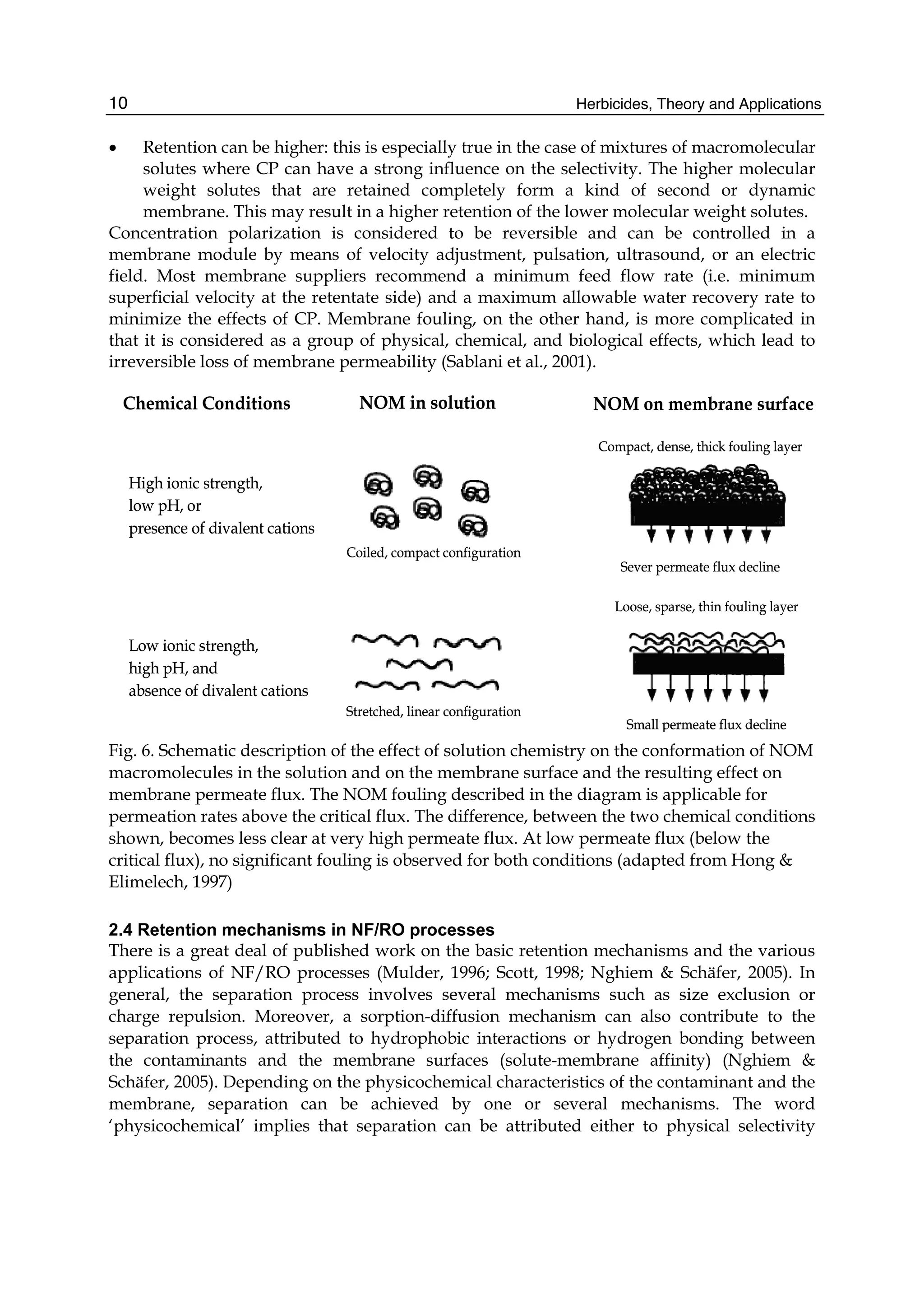 Membrane Treatment Of Potable Water For Pesticides Removal | PDF