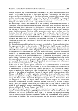Membrane Treatment Of Potable Water For Pesticides Removal | PDF