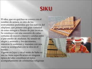 Membranófonos y aerófonos folklóricos argentinos | PPT