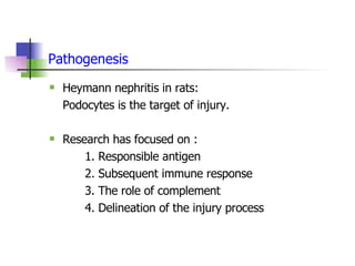 Membranous Nephropathy | PPT
