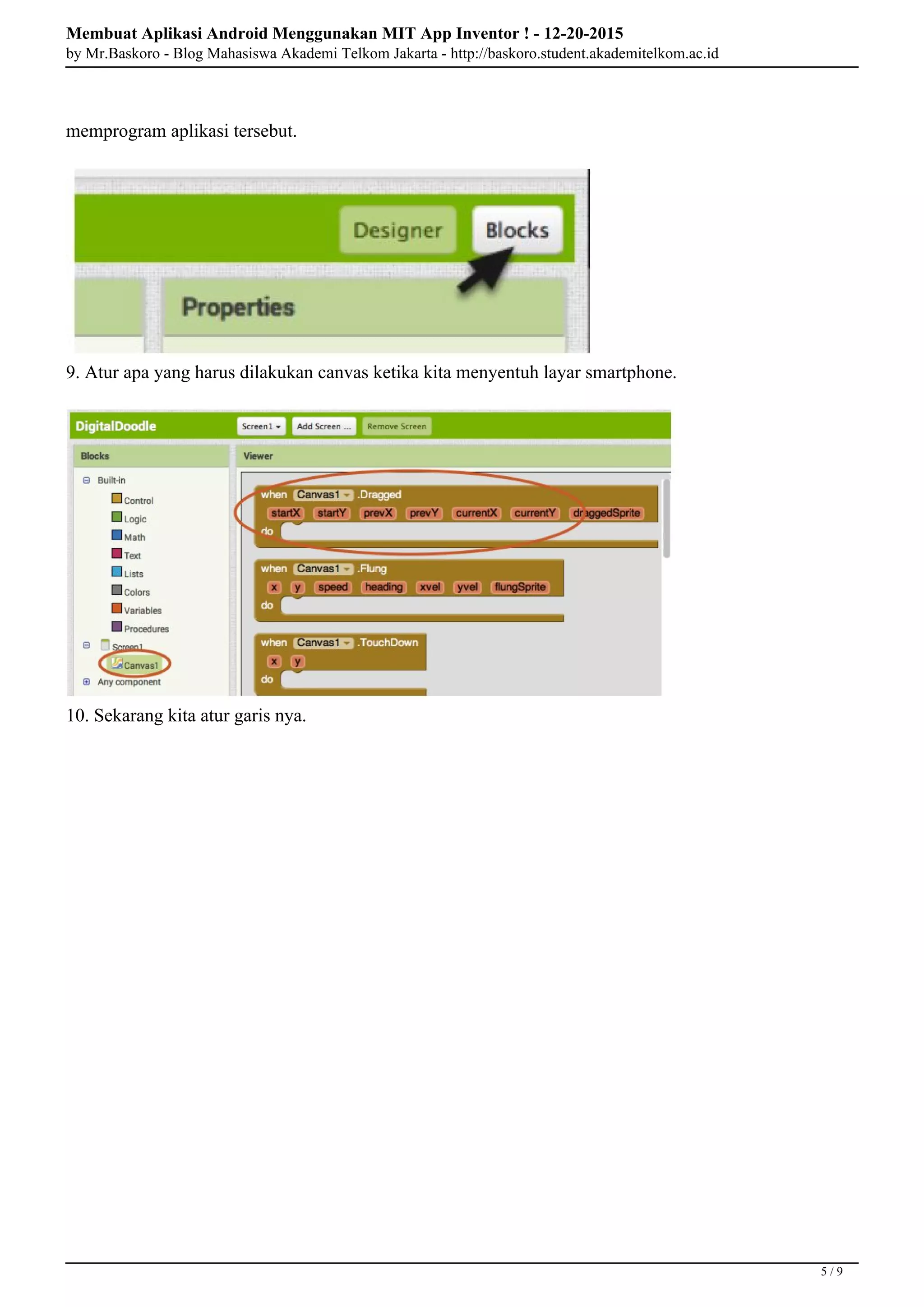Membuat aplikasi-android-menggunakan-mit-app-inventor | PDF