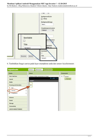 Membuat aplikasi-android-menggunakan-mit-app-inventor | PDF