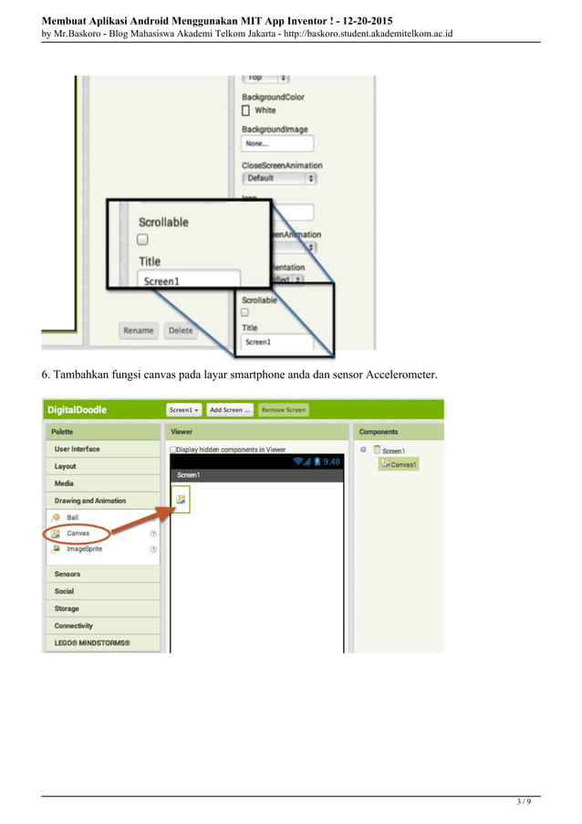 Membuat aplikasi-android-menggunakan-mit-app-inventor | PDF