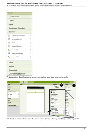 Membuat aplikasi-android-menggunakan-mit-app-inventor | PDF