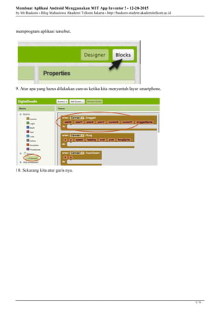Membuat aplikasi-android-menggunakan-mit-app-inventor | PDF