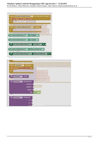 Membuat aplikasi-android-menggunakan-mit-app-inventor | PDF