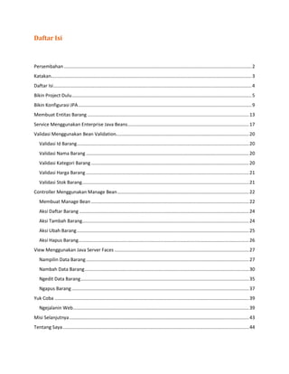 Membuat aplikasi java web enterprise sederhana | PDF