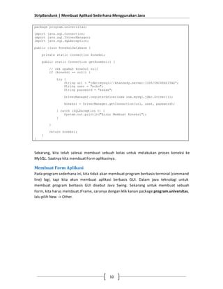 Membuat aplikasi-sederhana-menggunakan-java | PDF
