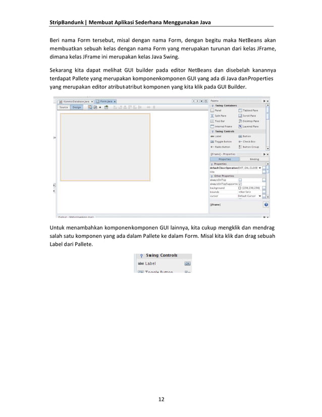 Membuat aplikasi-sederhana-menggunakan-java | PDF