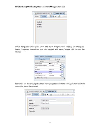 Membuat aplikasi-sederhana-menggunakan-java | PDF