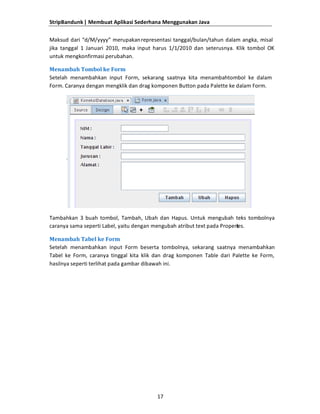 Membuat aplikasi-sederhana-menggunakan-java | PDF
