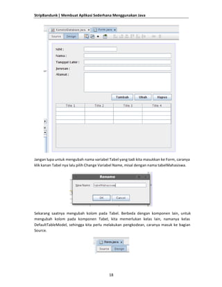 Membuat aplikasi-sederhana-menggunakan-java | PDF