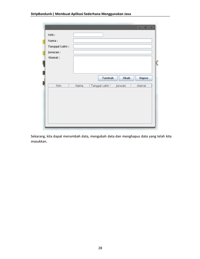 Membuat aplikasi-sederhana-menggunakan-java | PDF
