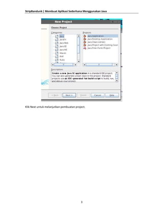 Membuat aplikasi-sederhana-menggunakan-java | PDF