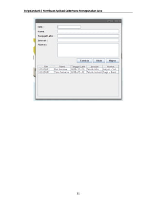 Membuat aplikasi-sederhana-menggunakan-java | PDF