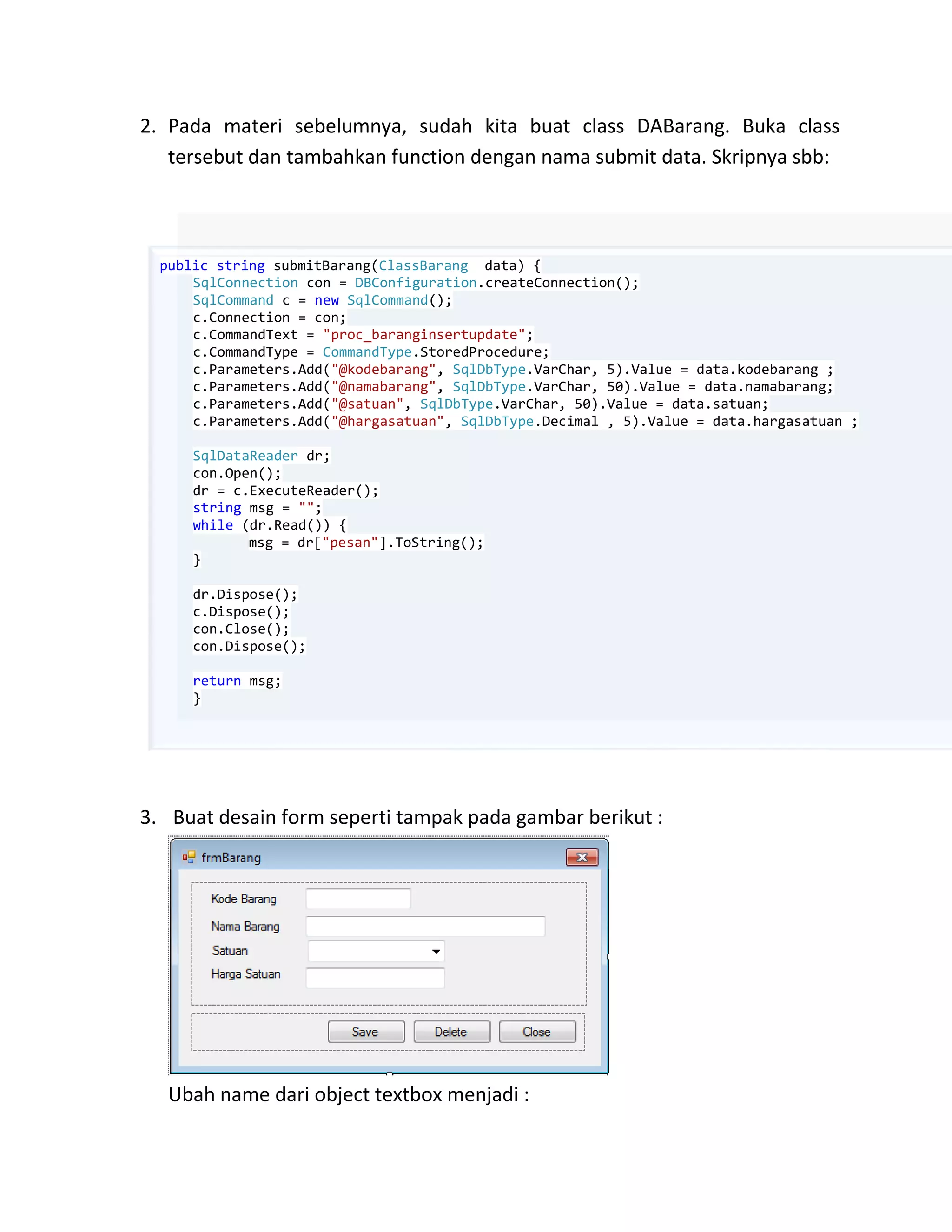Membuat Form tambah dan update barang | PDF