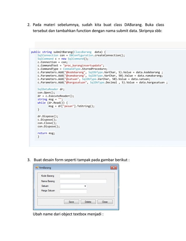Membuat Form tambah dan update barang | PDF
