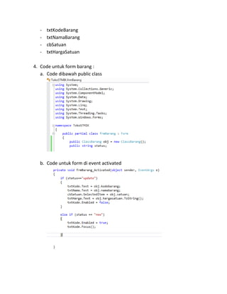 Membuat Form tambah dan update barang | PDF