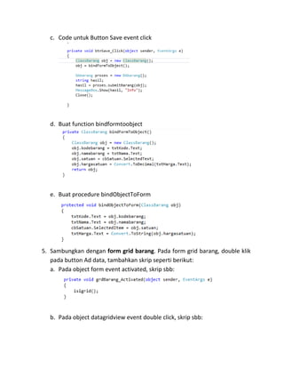 Membuat Form tambah dan update barang | PDF