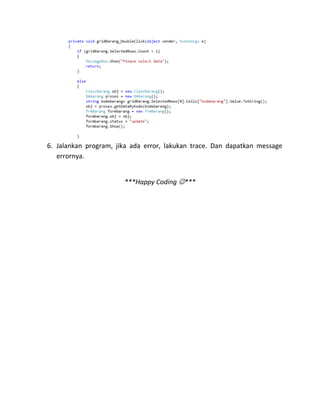 Membuat Form tambah dan update barang | PDF
