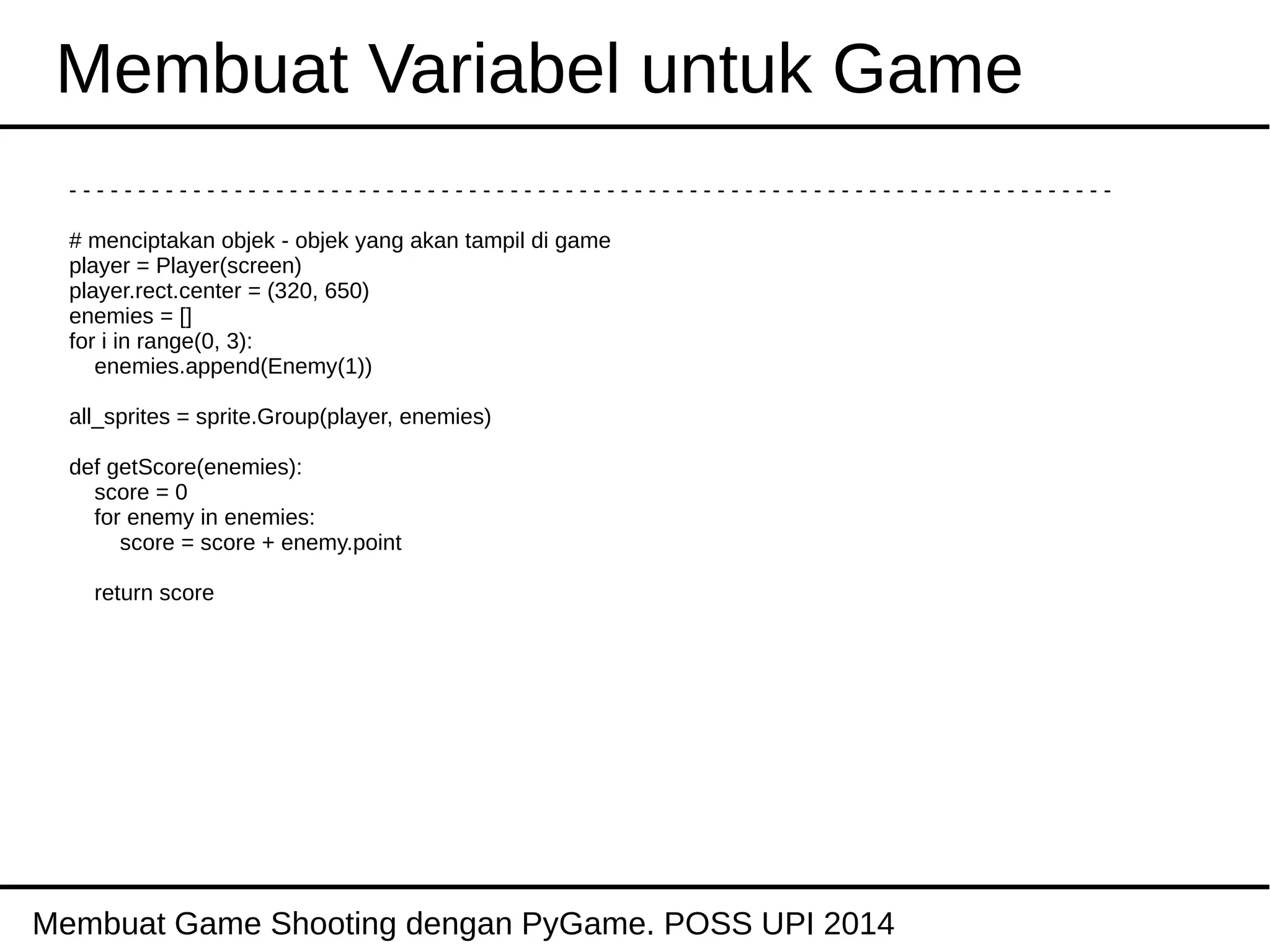 Membuat game-shooting-dengan-pygame | PPT