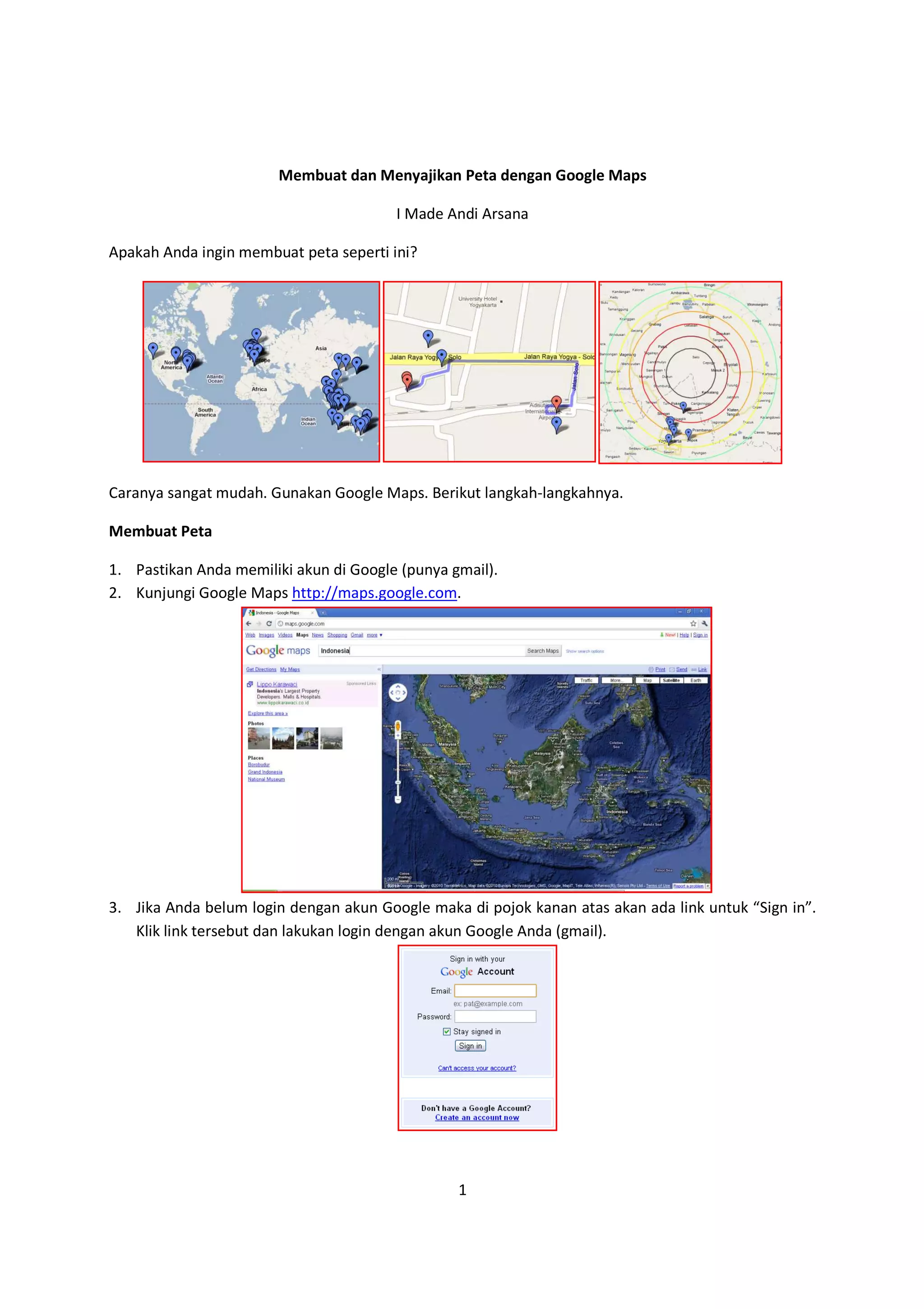 Membuat peta-dengan-google-maps | PDF