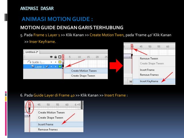 Membuat animasi 2 d dengan adobe flash animasi motion guide (pertemuan ...