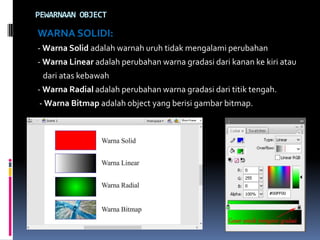 Membuat animasi 2 d dengan adobe flash pewarnaan object (pertemuan 1) | PPT