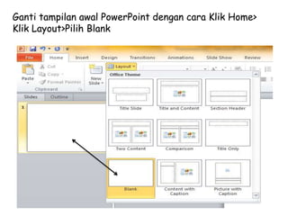 Membuat animasi pembuka pada power point | PPTX