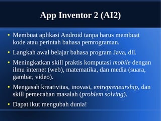 Membuat Aplikasi Android dengan App Inventor 2 | PDF