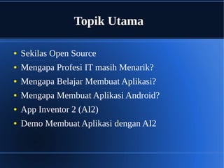 Membuat Aplikasi Android dengan App Inventor 2 | PDF