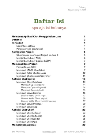 Membuat aplikasi chat menggunakan java | PDF