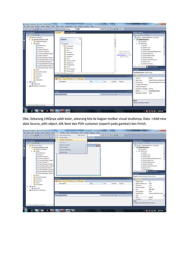 Membuat aplikasi database dengan windows form application | PDF