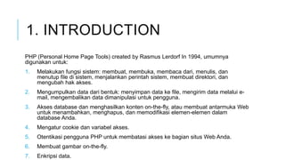 Membuat aplikasi dengan php | PPSX