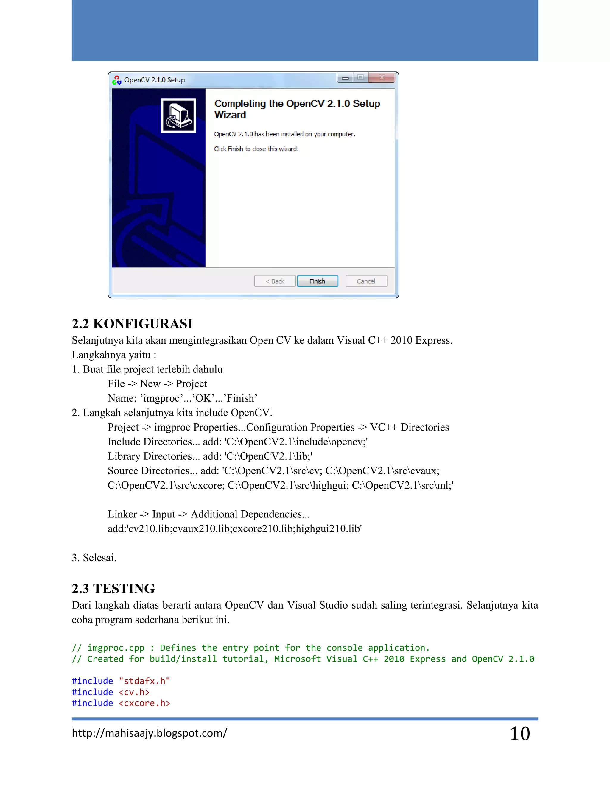 Membuat aplikasi pengolahan citra dengan open cv | PDF