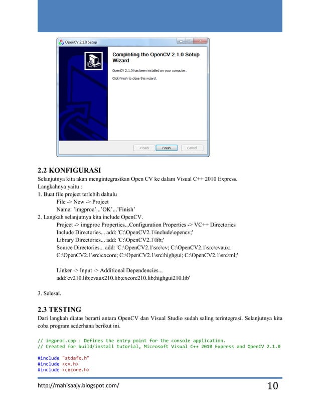 Membuat aplikasi pengolahan citra dengan open cv | PDF