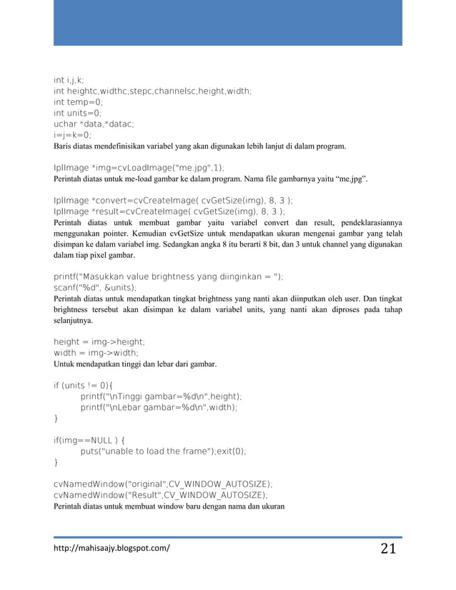 Membuat aplikasi pengolahan citra dengan open cv | PDF Membuat aplikasi pengolahan citra dengan open cv | PDF