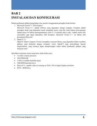 Membuat aplikasi pengolahan citra dengan open cv | PDF