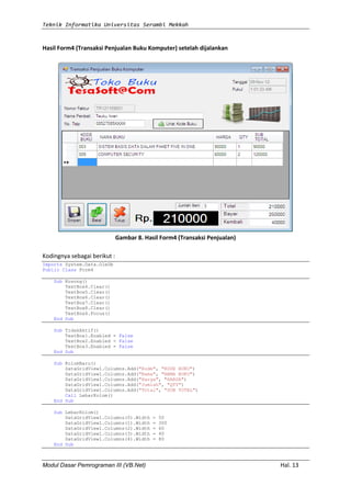 Membuat aplikasi penjualan buku sederhana | PDF | Databases | Computer ...