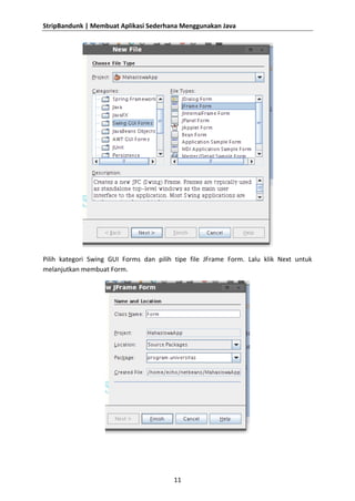 Membuat aplikasi sederhana menggunakan java | DOCX