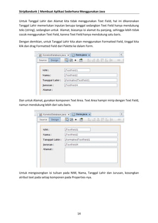 Membuat aplikasi sederhana menggunakan java | DOCX