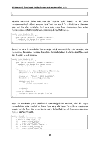 Membuat aplikasi sederhana menggunakan java | DOCX