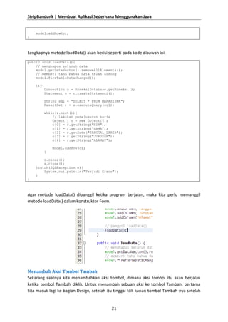 Membuat aplikasi sederhana menggunakan java | DOCX