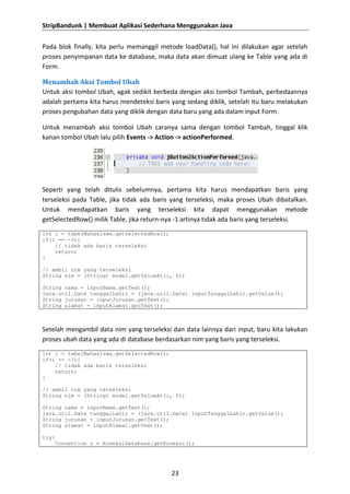 Membuat aplikasi sederhana menggunakan java | DOCX