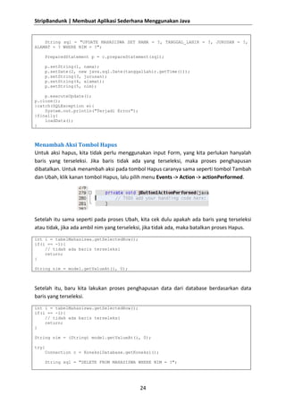 Membuat aplikasi sederhana menggunakan java | DOCX