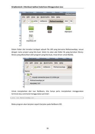 Membuat aplikasi sederhana menggunakan java | DOCX